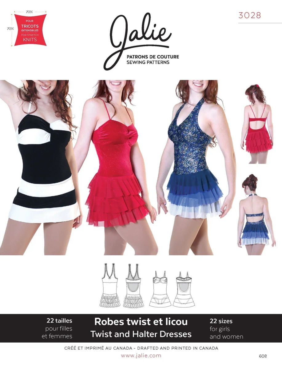 3028 | Twist and Halter Dresses by Jalie | Threadloop