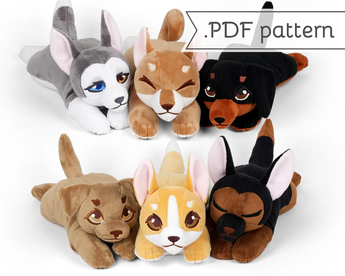 Lap Pets Plush Pet Dogs by Choly Knight - Sew Desu Ne? | Threadloop