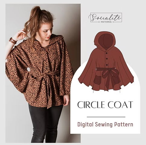 Circle Coat by Socialite Patterns | Threadloop