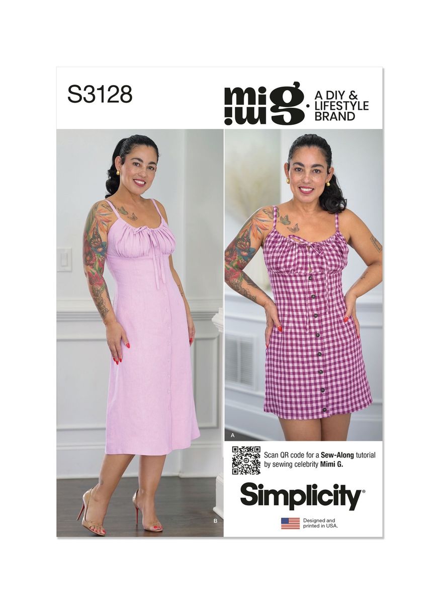 S3128 | Misses' Dress in Two Lengths by Simplicity and | Threadloop
