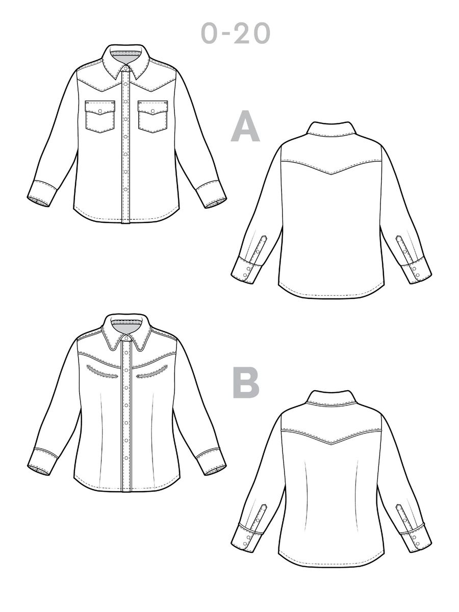 Cornelius Western Shirt by Closet Core Patterns and | Threadloop