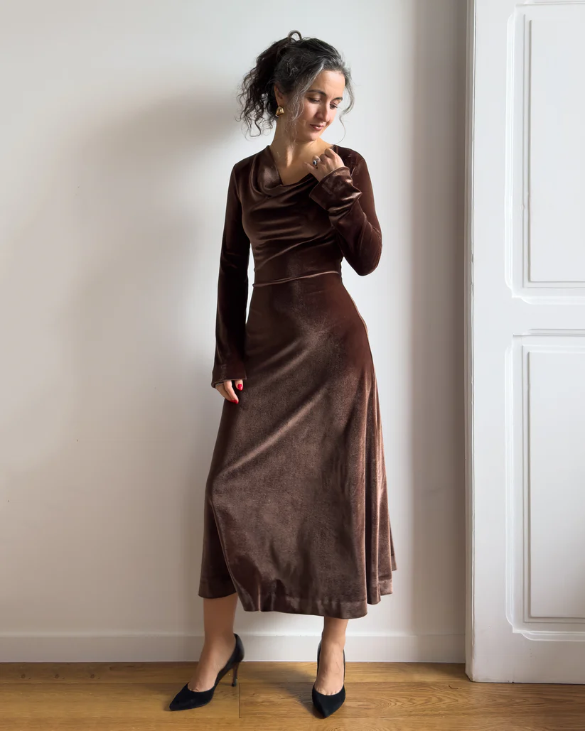 Estelle Cowl Dress by Just Patterns | Threadloop