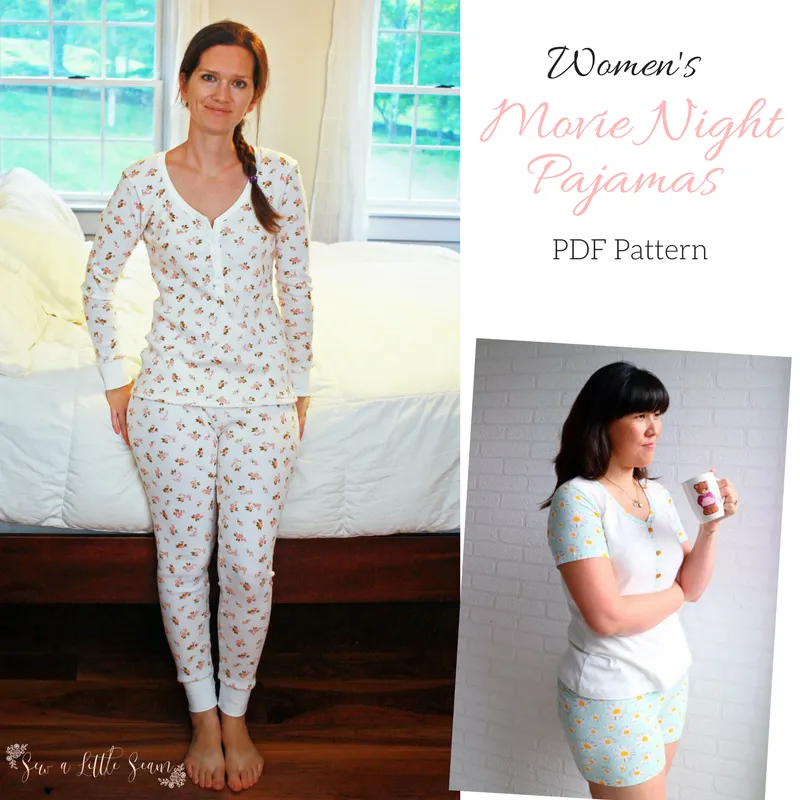 Womens Movie Night Pajamas by Sew A Little Seam | Threadloop