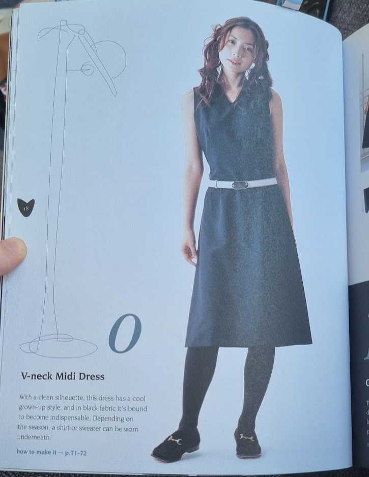 V-neck Midi Dress (o) by Sato Watanabe | Threadloop
