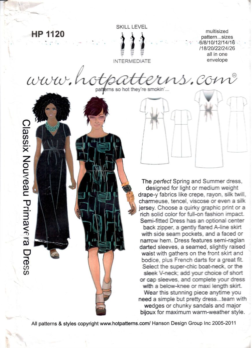 HP 1220 | Classix Nouveau Primavera Dress by Hot Patterns | Threadloop