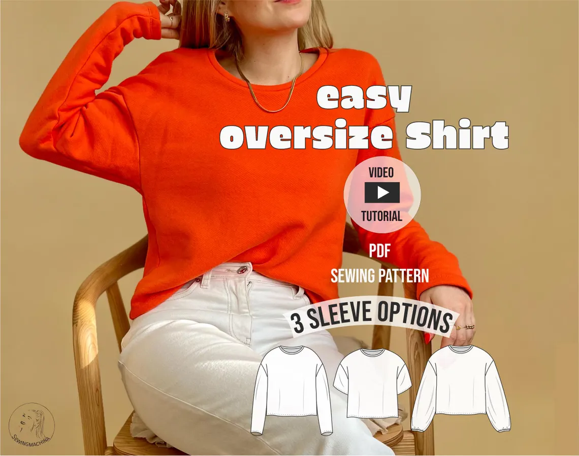 Franz (Oversize Basic Shirt) by Sewingmachina | Threadloop