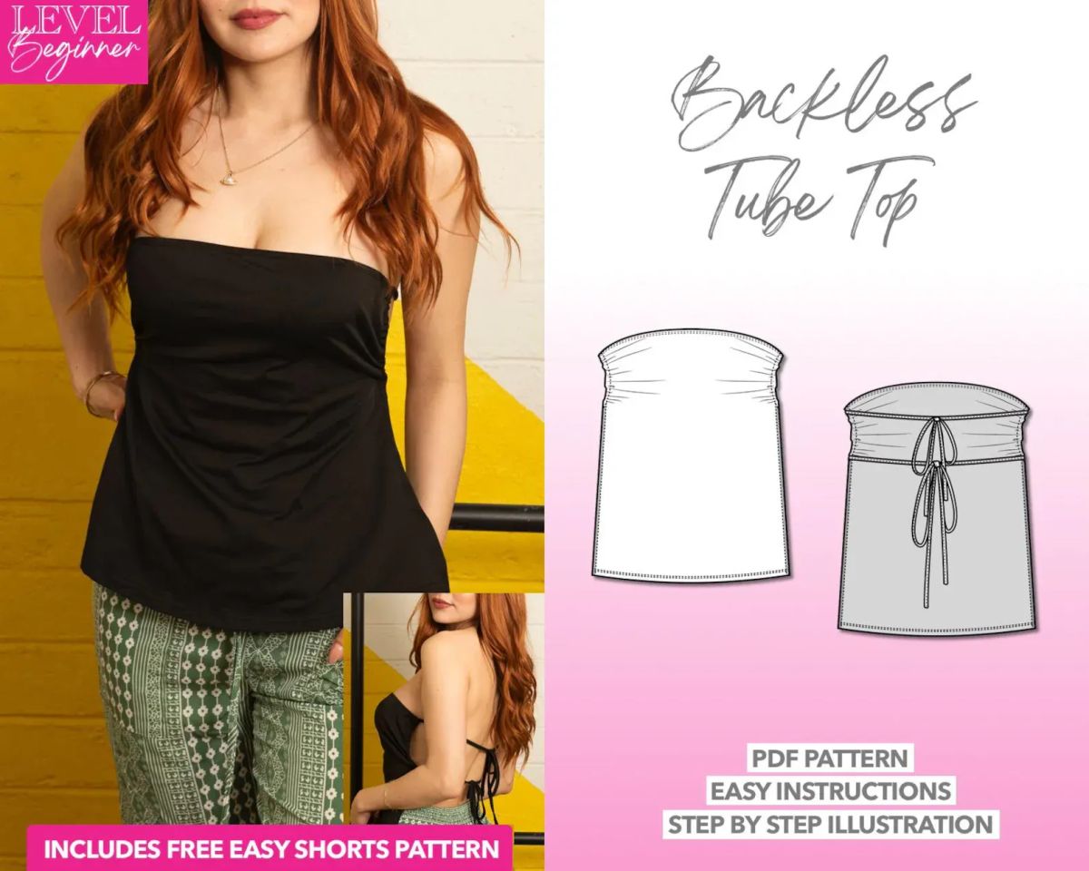Backless Tube Top by Patterns For Less | Threadloop