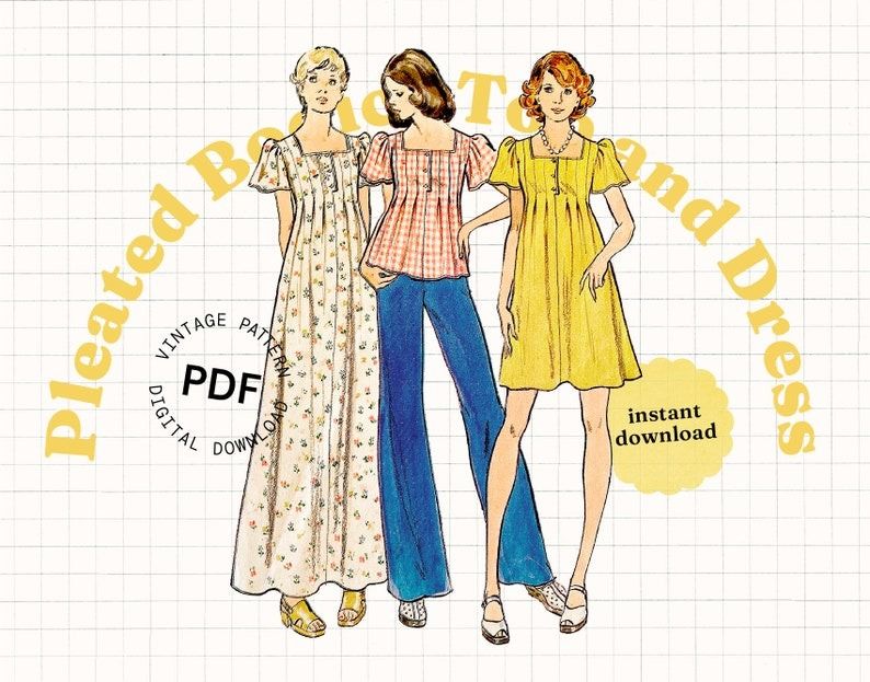 Vintage 70s Pleated Dress by Sewly Slowly | Threadloop