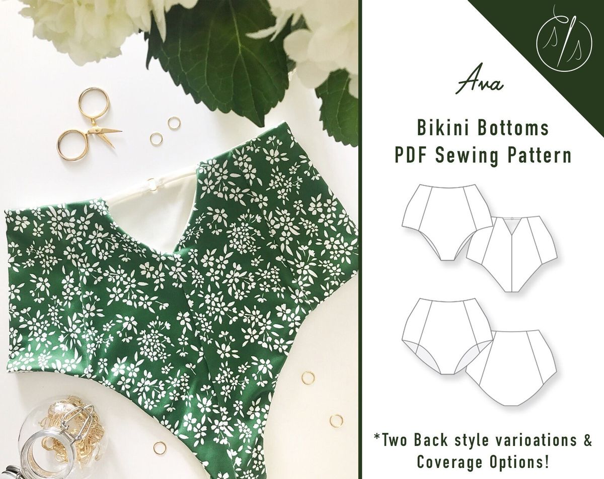 Ava Reversible Bikini Bottoms by Sew Swimmingly | Threadloop