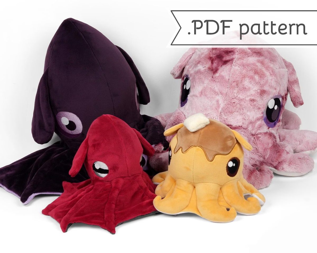 Dumbo Octopus and Vampire Squid Plush by Choly Knight - | Threadloop