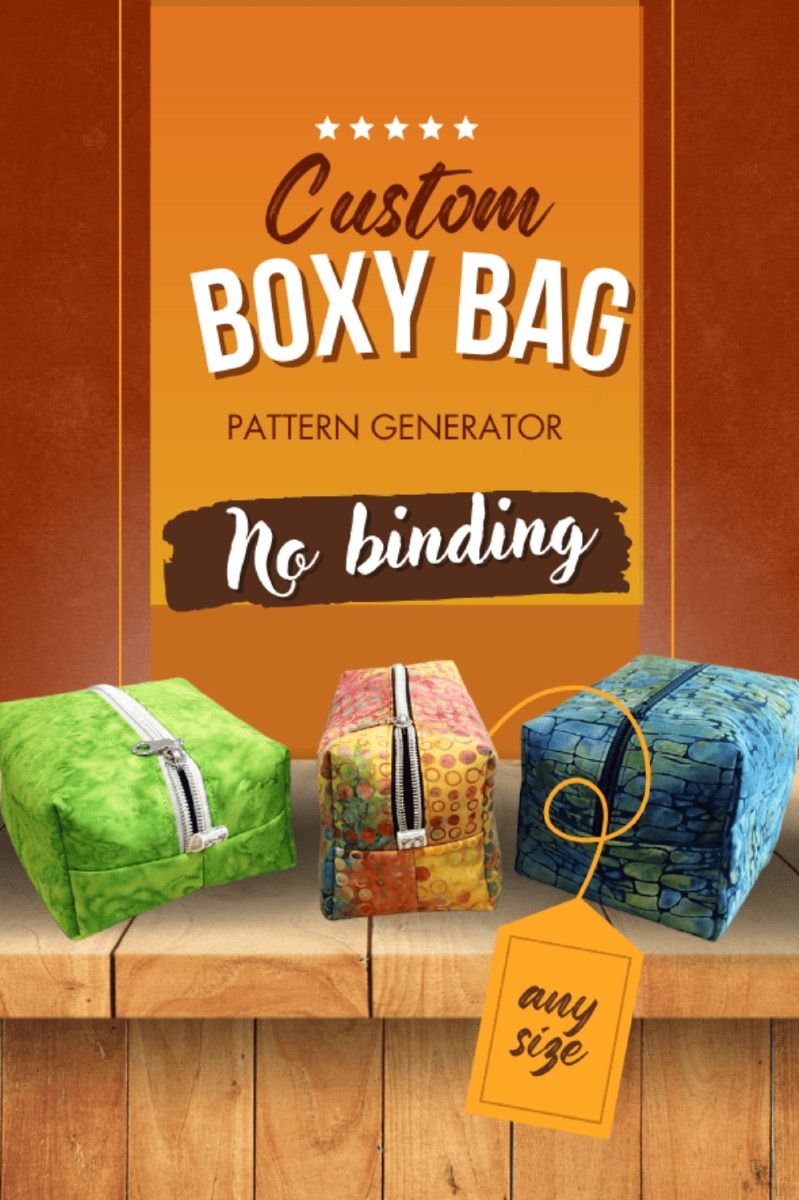 Custom boxy bag pattern generator by Sew Modern Bags | Threadloop
