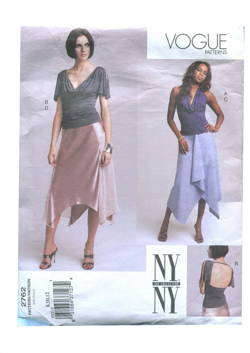 2762 & P946 | Misses'/ Miss Petite Top and Skirt by Vogue | Threadloop