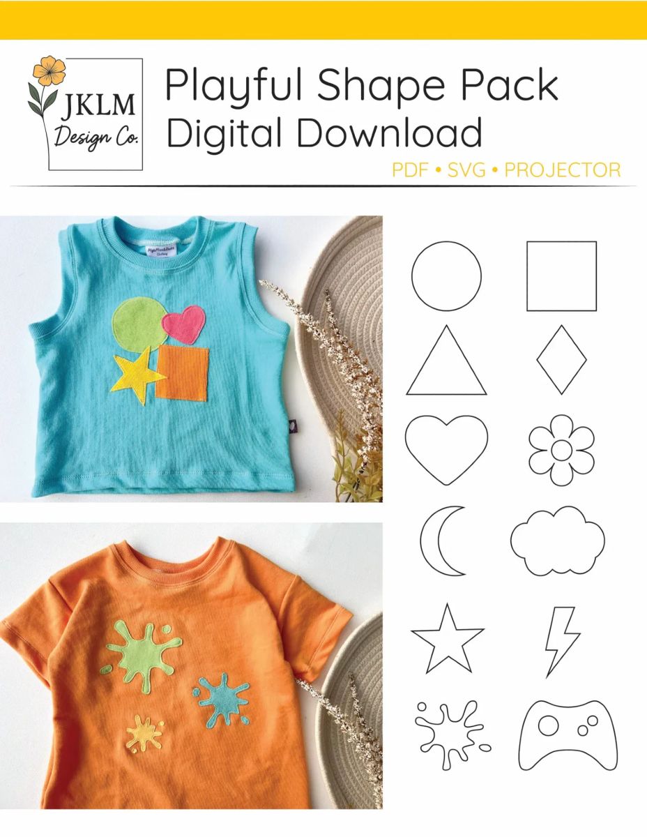 Playful Shapes Appliqué by JKLM Design Co. | Threadloop