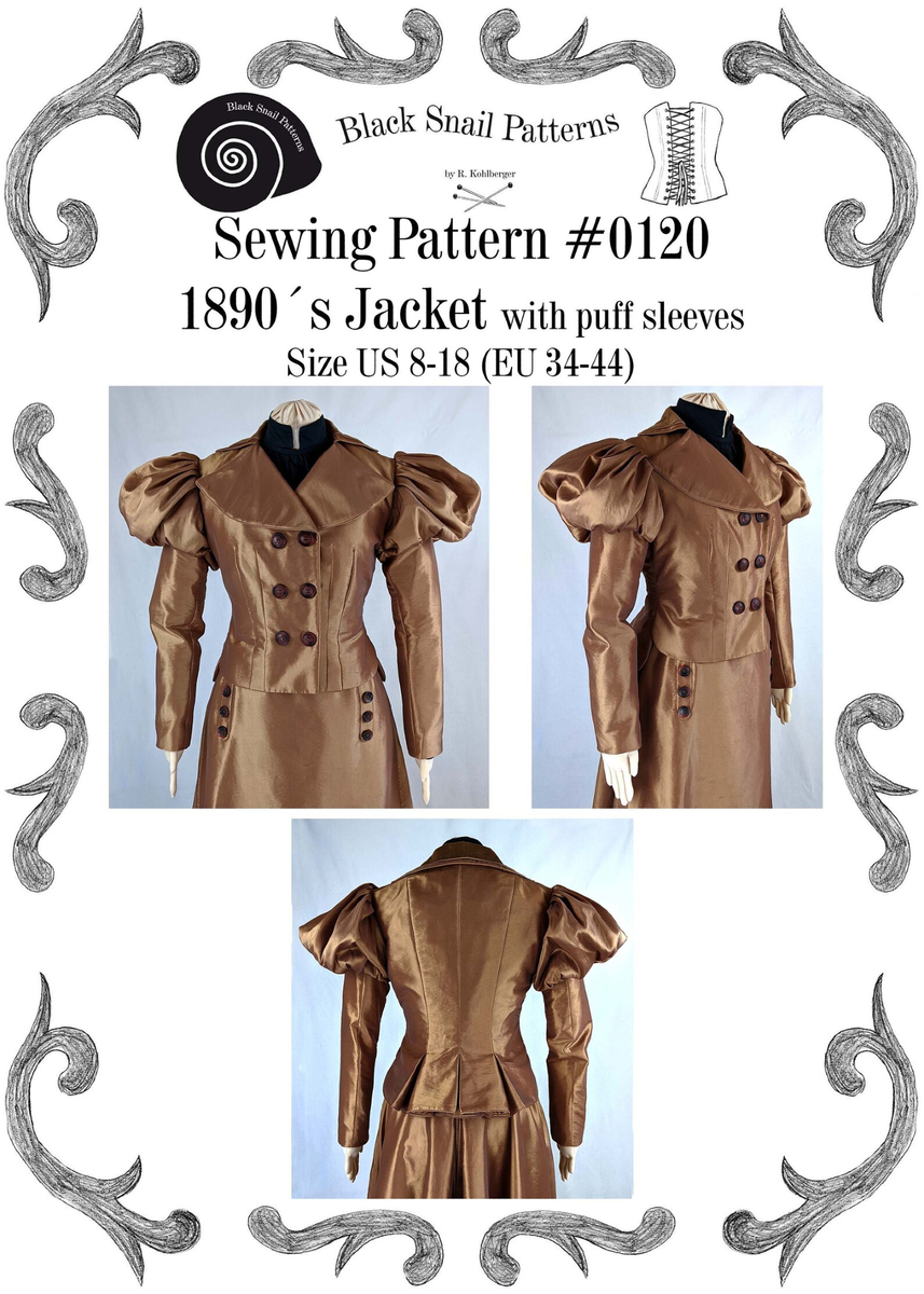 0120 | 1890’s Jacket with puff sleeves by Black Snail | Threadloop