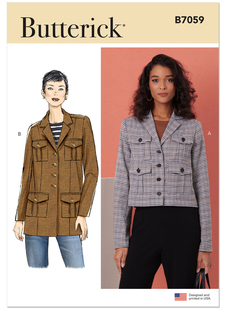 B7059 | Misses' Jacket in Two Lengths by Butterick | Threadloop
