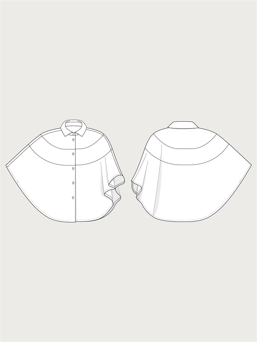 Poncho Shirt T219 by The Assembly Line | Threadloop