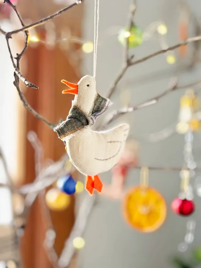Happy Goose Ornament by Ann Wood Handmade | Threadloop
