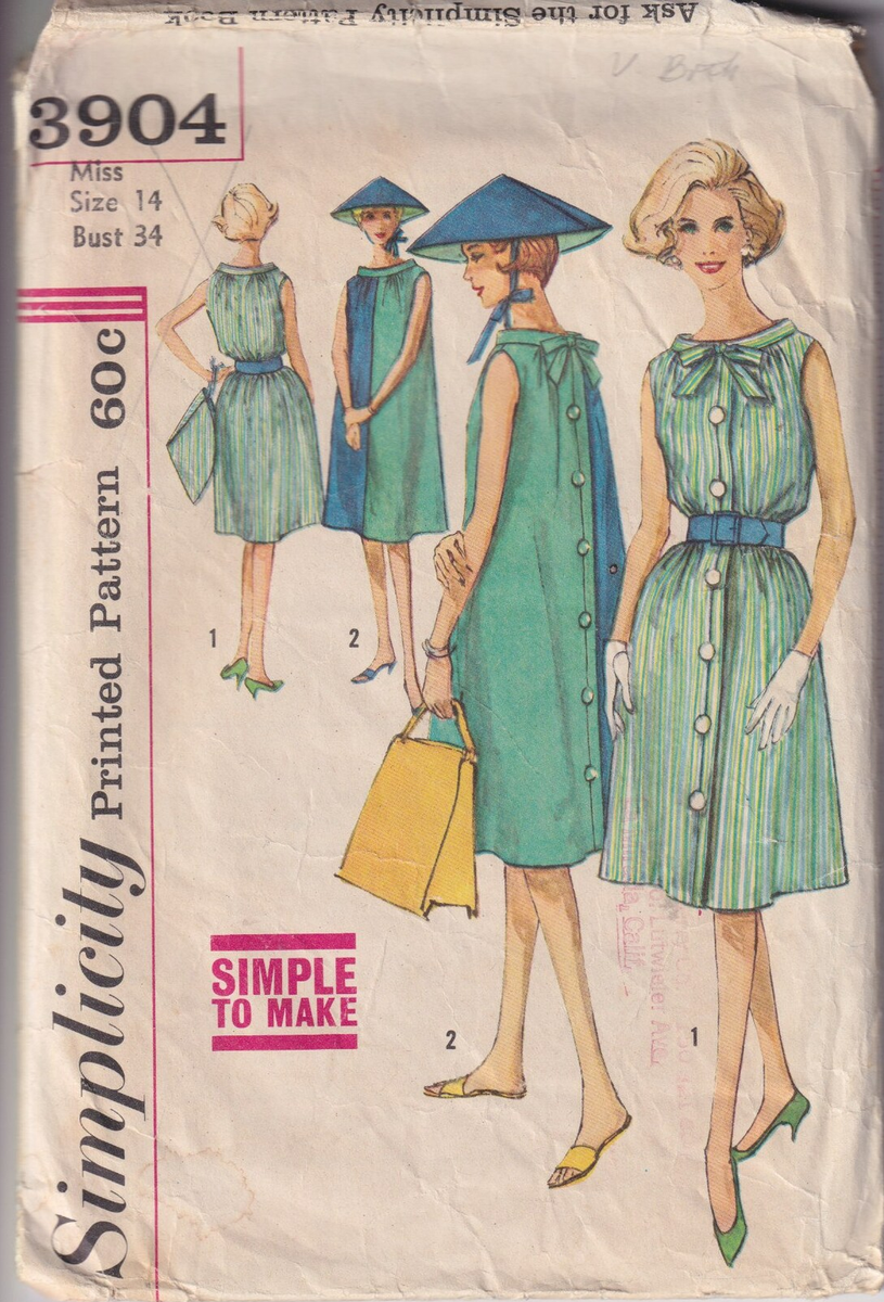 3904 | Junior and Misses' One-Piece Jiffy Turnabout Dress | Threadloop