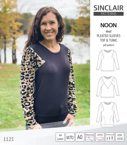 Noon pleated sleeves knit top and tunic by Sinclair | Threadloop