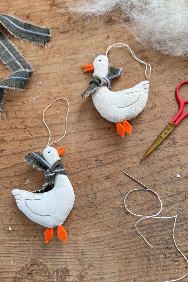 Happy Goose Ornament by Ann Wood Handmade | Threadloop