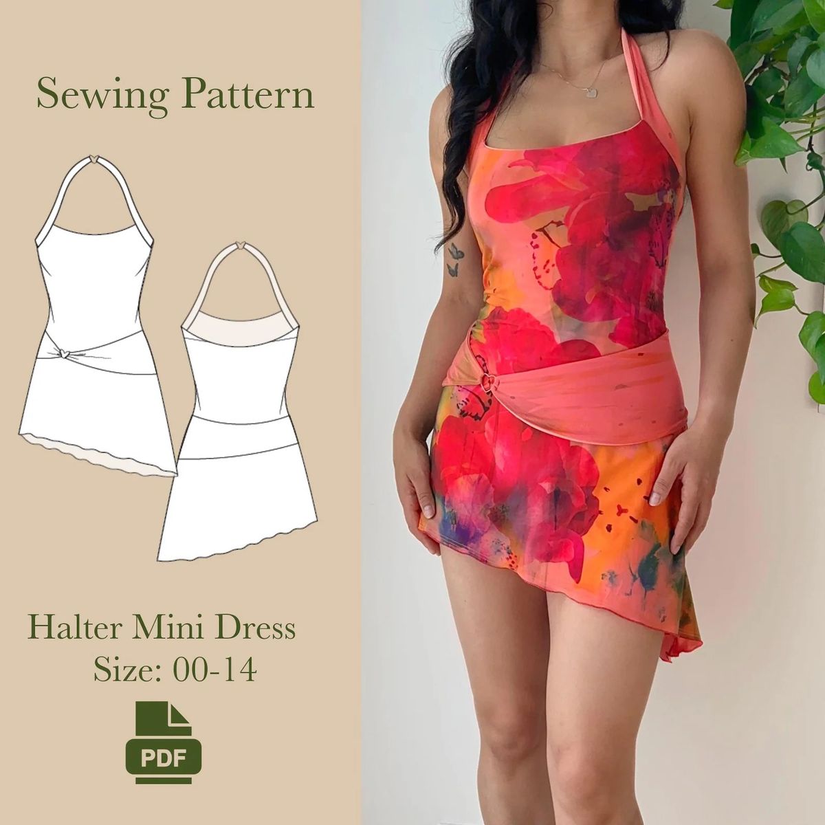 Halter Mini Dress by Transformations By Tracy | Threadloop