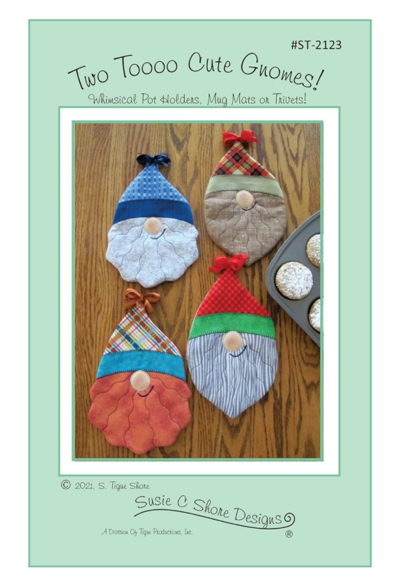 Two Toooo Cute Gnomes by Susie C Shore Designs | Threadloop