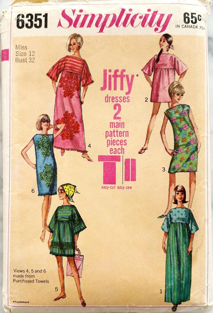 6351 | Misses' Jiffy Muu-Muu in Two Lengths and Shift | Threadloop