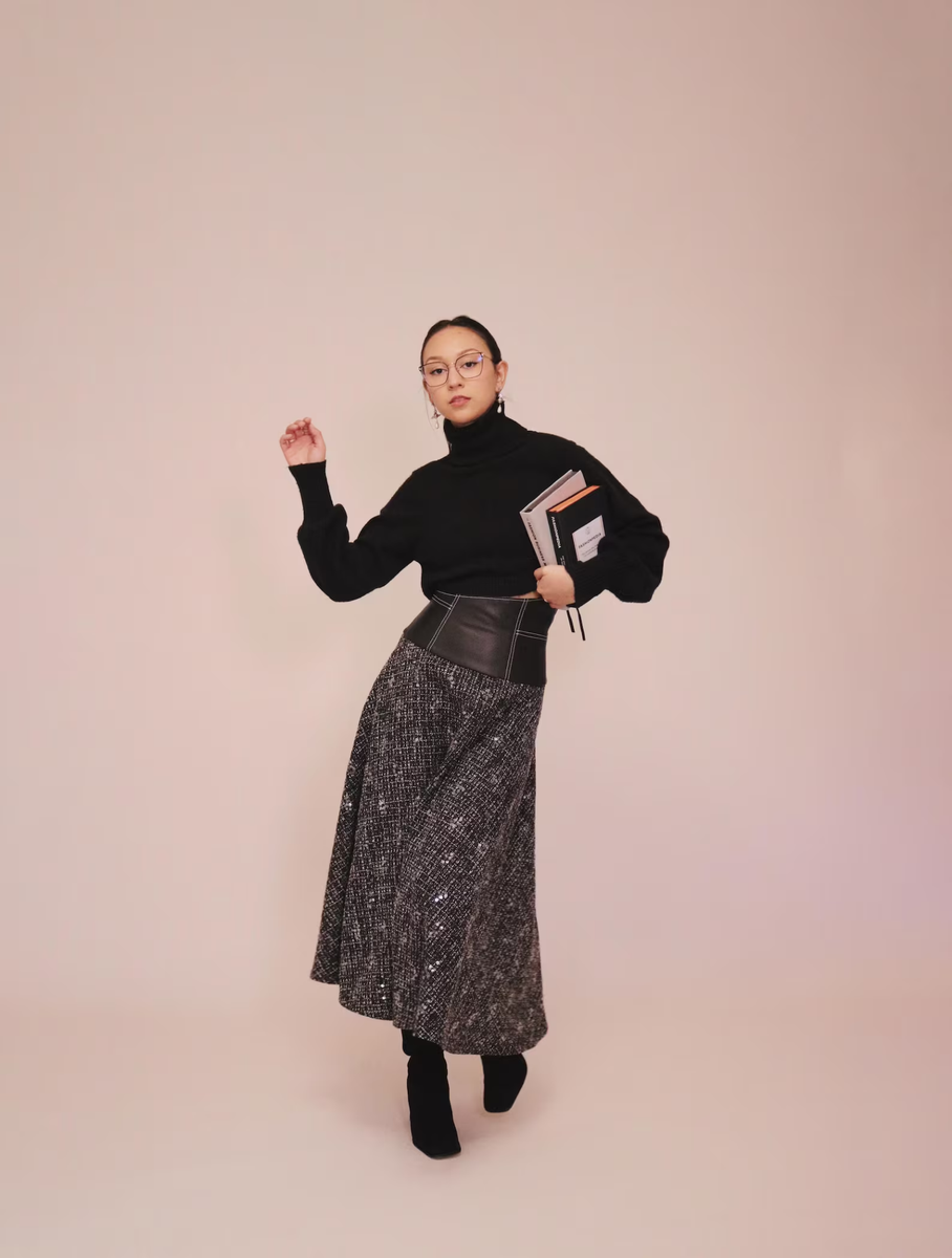 Asymmetrical Yoke Skirt by Kiana Bonollo Designs | Threadloop