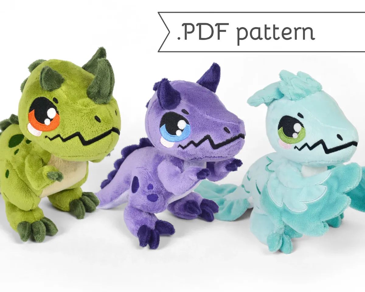 Carnivore Dinosaurs Plush by Choly Knight - Sew Desu Ne? | Threadloop