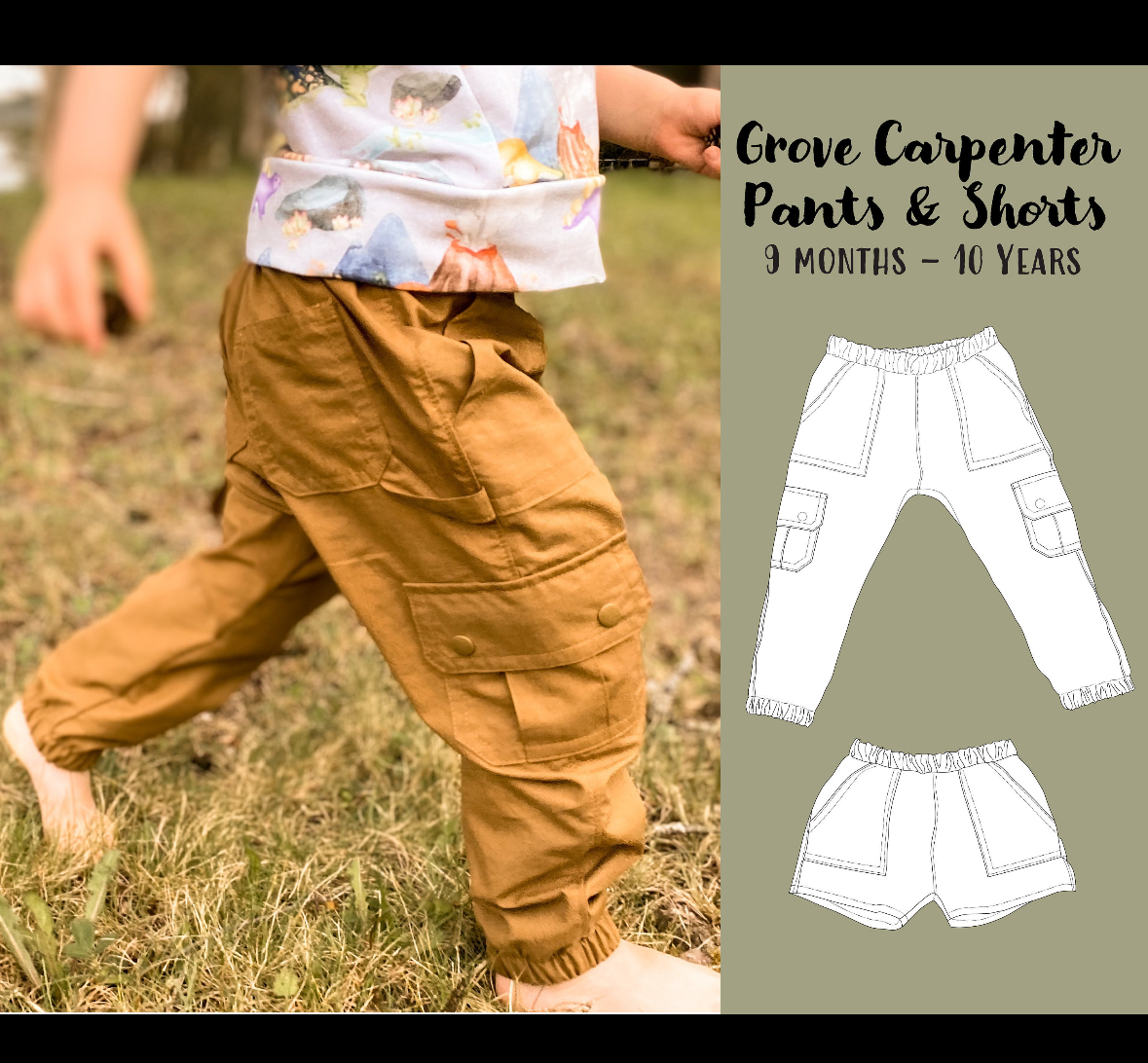 Grove Carpenter Pants by Buck and Bloom patterns | Threadloop