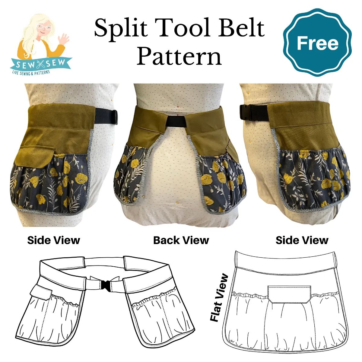 Split Tool Belt by Sew Sew Patterns | Threadloop