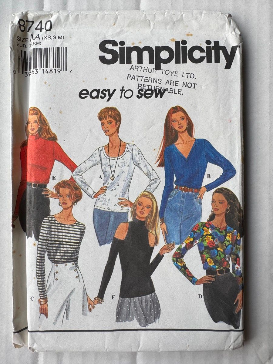 8740 | Misses' set of tops by Simplicity | Threadloop
