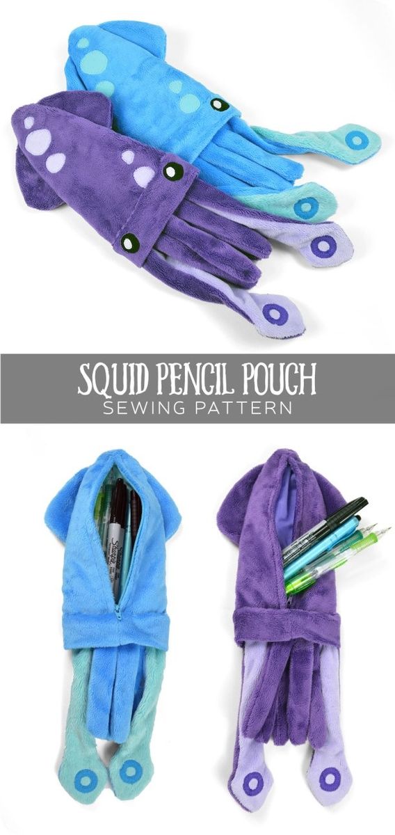Squid Pencil Pouch by Choly Knight - Sew Desu Ne? | Threadloop