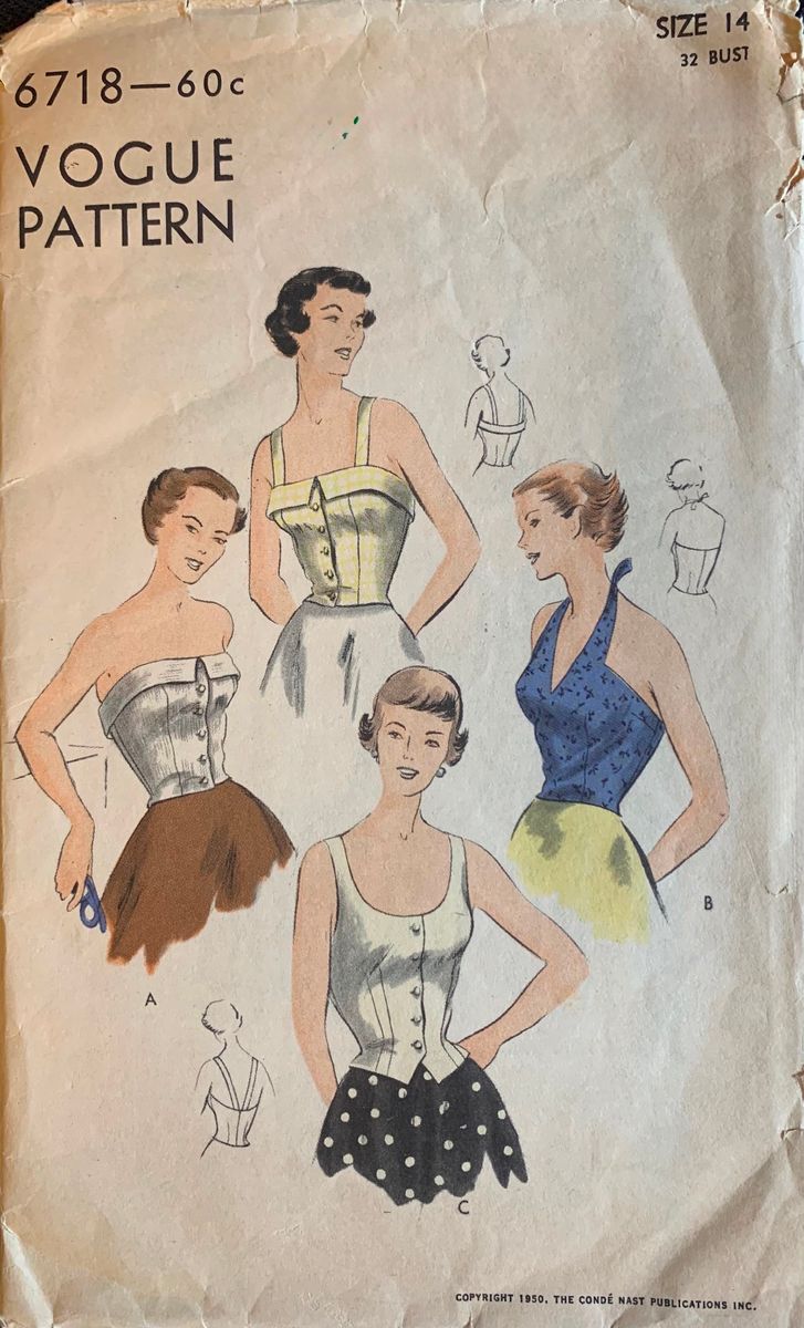 6718 | Bare-Top Bodice by Vogue | Threadloop