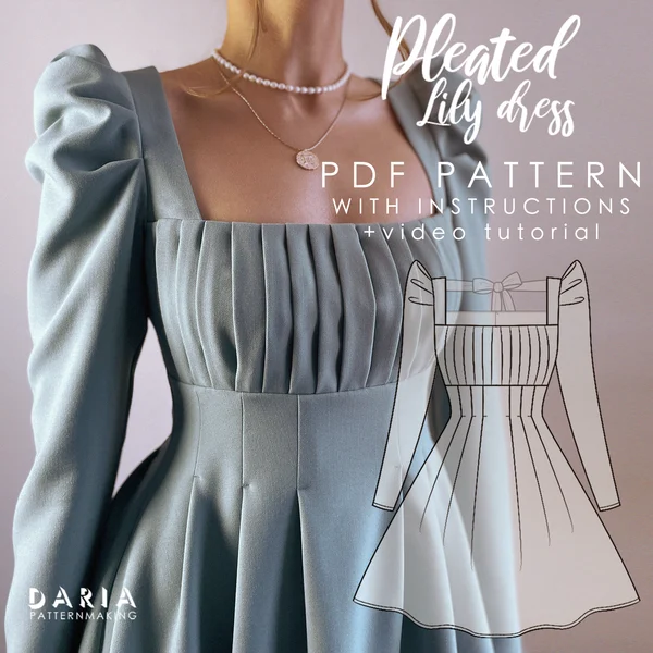 Pleated Lily Dress by Daria Patternmaking | Threadloop