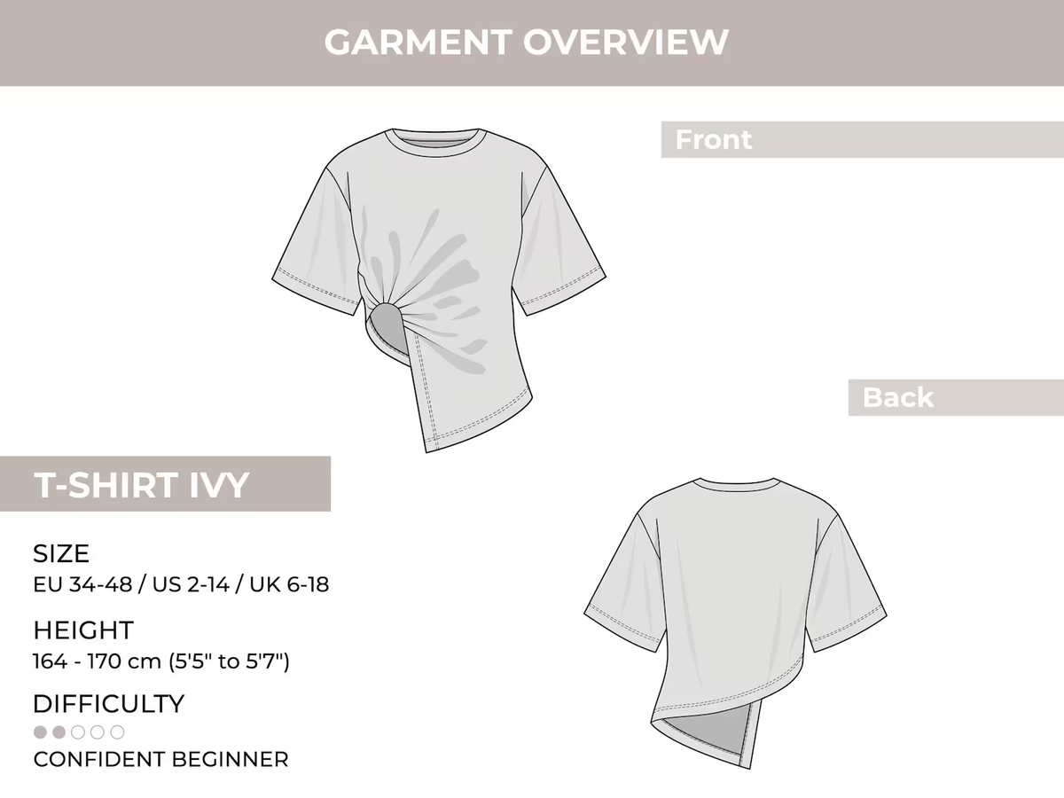 Ivy Asymmetric T-Shirt by FriendlyPatternsShop | Threadloop