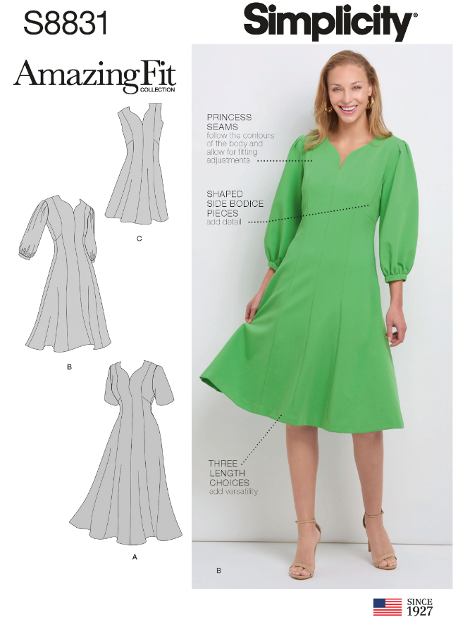 S8831 | Misses'/ Women's Dress in Three Lengths by | Threadloop