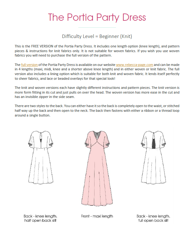 Girls' Portia Party Dress (Free version) by You.Make | Threadloop