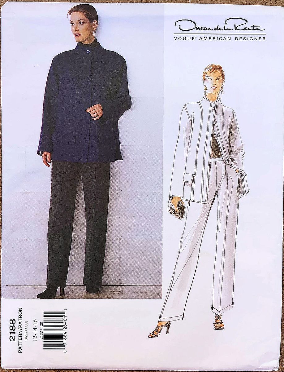 2188 | Misses' Jacket and Pants by Vogue and Oscar de la | Threadloop