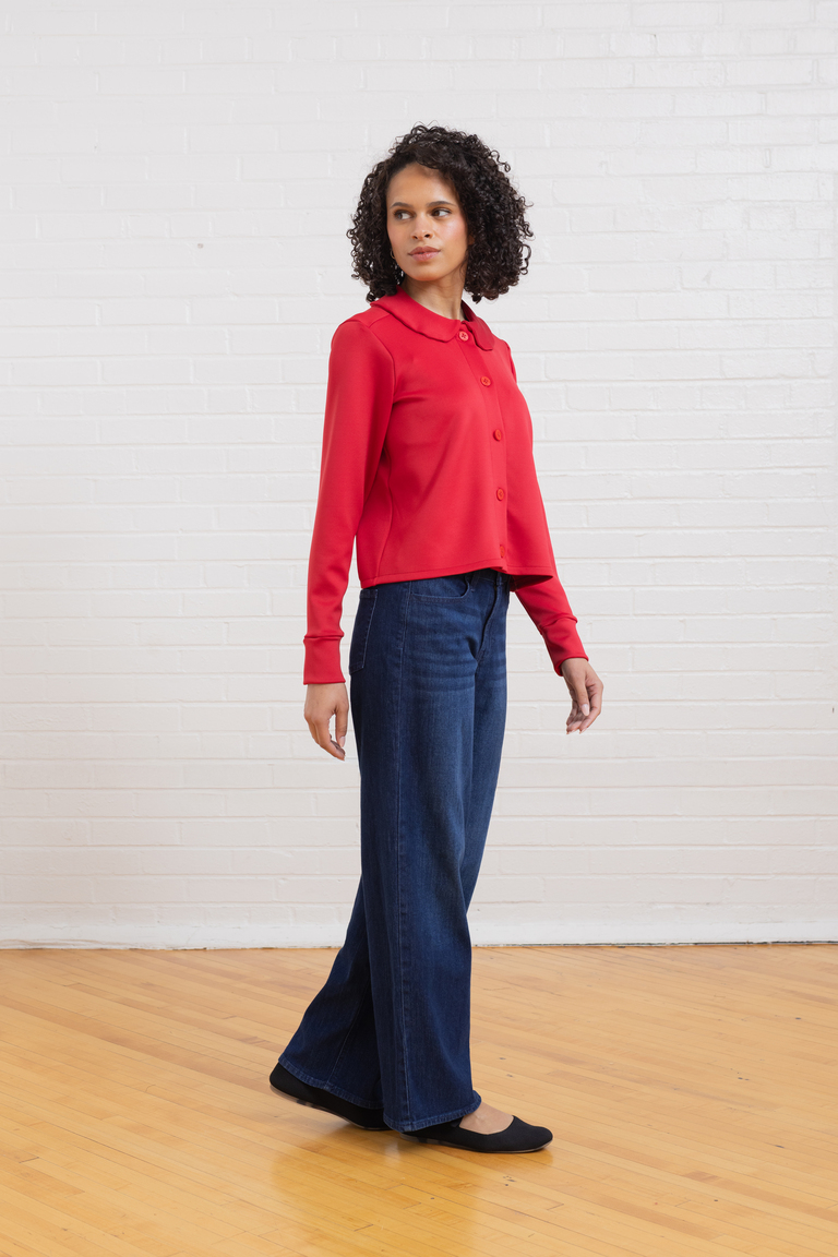 3271 | Thistle Peter Pan Collar Cardigan by Seamwork | Threadloop