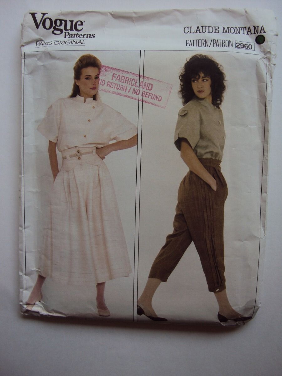 2960 | Misses' Top, Pants, and Culottes by Vogue and | Threadloop